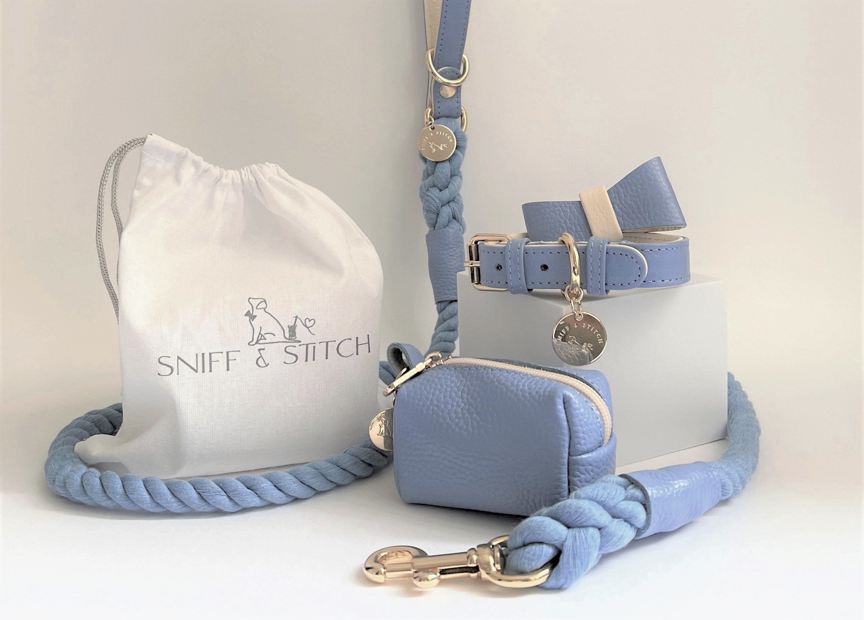 Azure Blue Leather Collection – sniffandstitch